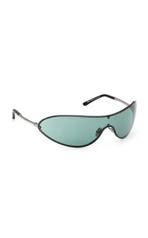 TOM FORD Brady Mask-frame Metal Sunglasses - Grey