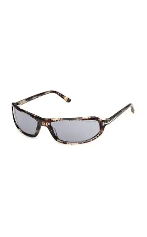 TOM FORD Addison Wrap-frame Acetate Sunglasses - Brown