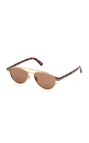 TOM FORD Anthony Aviator-frame Metal Sunglasses