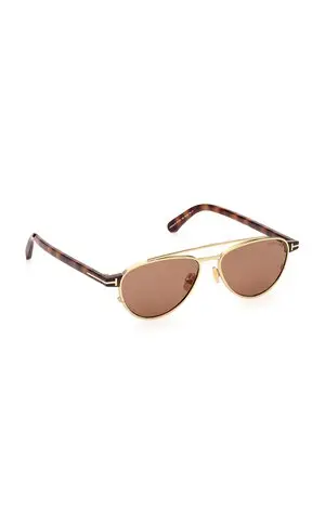 TOM FORD Anthony Aviator-frame Metal Sunglasses