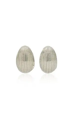 SOPHIE BUHAI Reversible Hinged Sterling Hoop Earrings - Silver