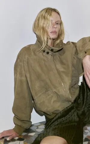 DARKPARK Estelle Suede Bomber Jacket