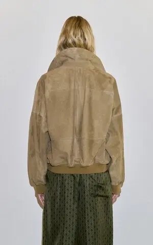 DARKPARK Estelle Suede Bomber Jacket