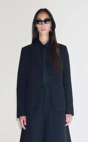 DARKPARK Brooke Cotton Blazer - Black