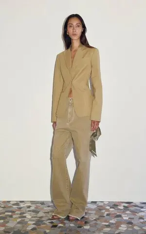 DARKPARK Brooke Cotton Blazer - Brown