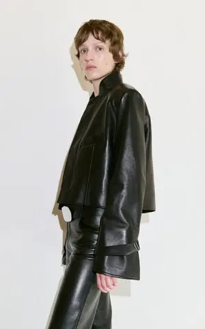 DARKPARK Maxime Cropped Leather Blazer