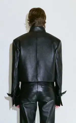 DARKPARK Maxime Cropped Leather Blazer