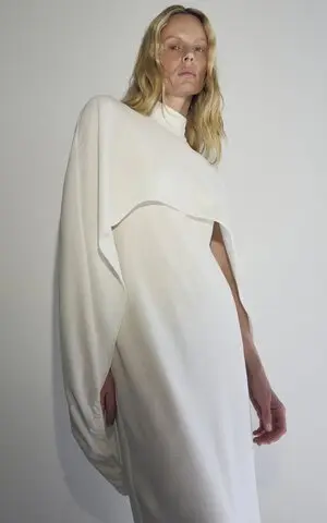 DARKPARK Karine Cotton Jersey Maxi Cape Dress