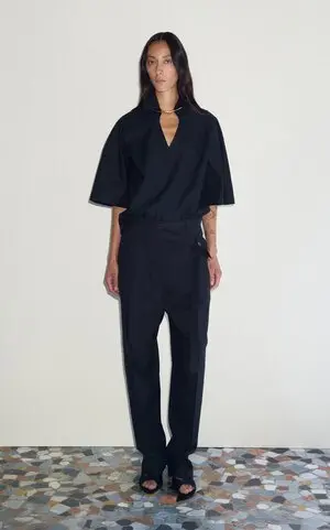 DARKPARK Devon Belted Wool Drop Pants - Black