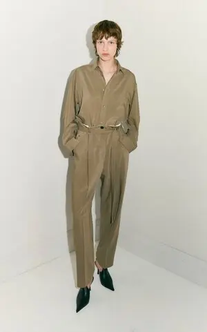 DARKPARK Devon Belted Wool Drop Pants - Brown