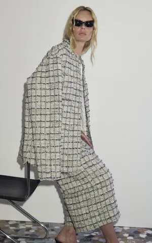 DARKPARK Keira Cotton-blend Tweed Multi Pocket Shirt