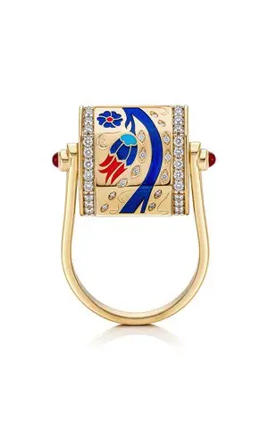 ITÄ 14k Gold "yarí" İznik Whirl Ring