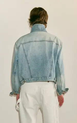 DARKPARK Ana Checked Collar Denim Jacket