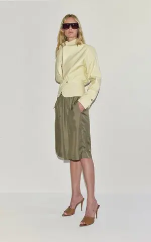 DARKPARK Sissy Leather Peplum Jacket - Yellow