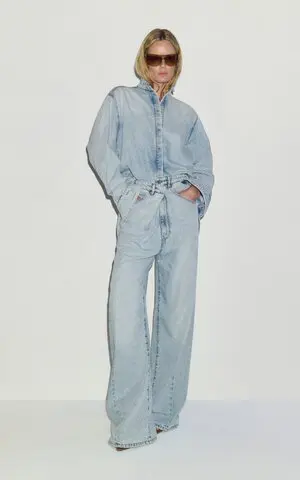 DARKPARK Ines Fold-over Jeans - Light Blue