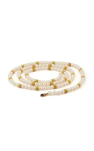 SYLVA & CIE 18k Yellow Gold Athena Pearl Necklace - White