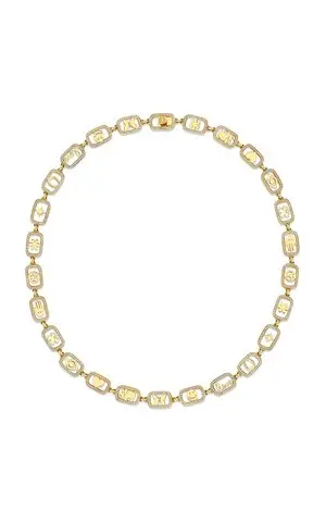 SYDNEY EVAN 14k Yellow Open Icon Eternity Necklace
