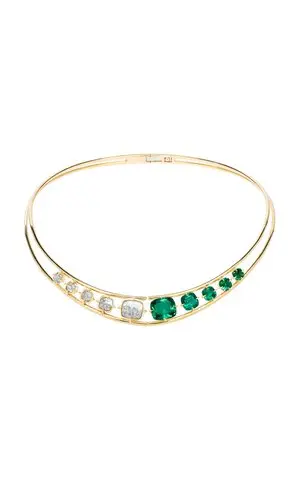 Moritz Glik 18k Gold Ita Collar Necklace - Green