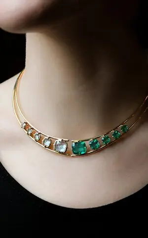 Moritz Glik 18k Gold Ita Collar Necklace