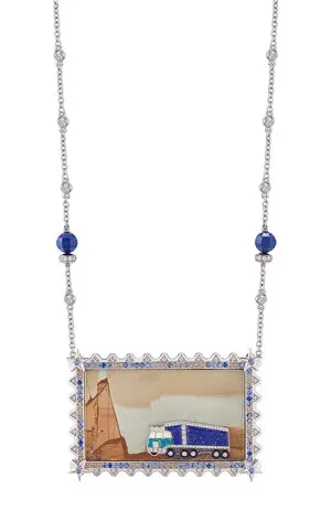 FRANCESCA VILLA Titanium On The Road, Scenic Route Pendant Necklace