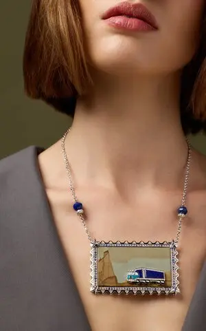 FRANCESCA VILLA Titanium On The Road, Scenic Route Pendant Necklace