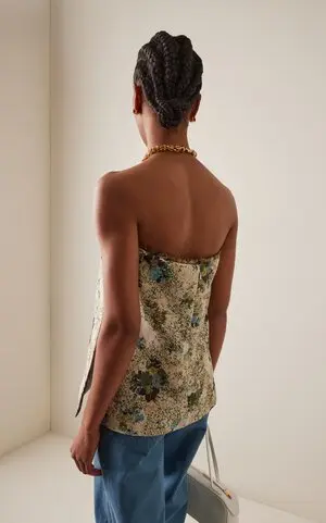 ALEMAIS Whitney Backless Jacquard Top