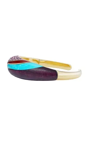 EMILY P. WHEELER 18k Yellow Gold Wood Dome Bracelet