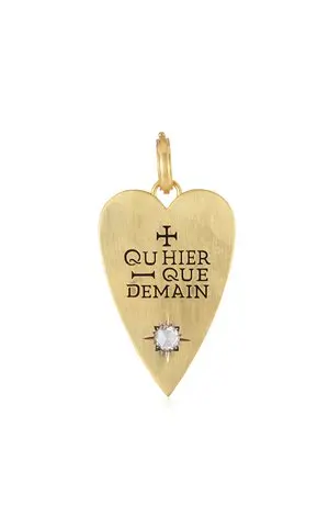 SYLVA & CIE 18k Yellow "qu'hier Que Demain" Heart Pendant With Diamond - Gold