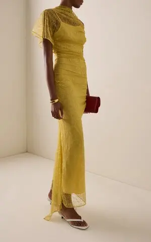 DE LA VALI Exclusive Lucho Chiffon Maxi Dress