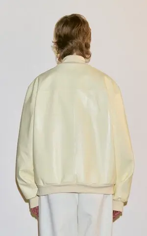 DARKPARK Sean Leather Slim Bomber Jacket