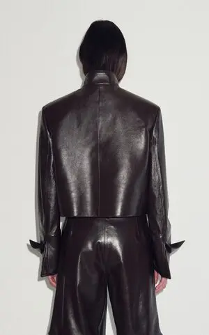 DARKPARK Maxime Leather Cropped Blazer