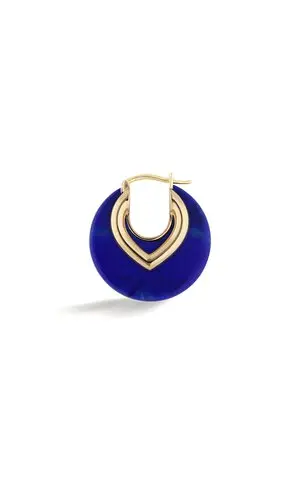 TABAYER 18k Yellow Gold Stone Earrings - Blue