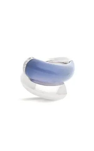 TABAYER 18k White Gold Oera Stone Ring - Blue