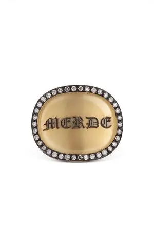 SYLVA & CIE 18k Yellow "merde" Ring With Diamonds