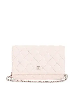Chanel Caviar Wallet On Chain - Pink