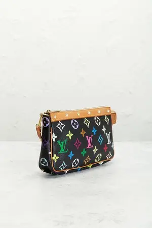 LOUIS VUITTON Monogram Pochette Accessoires Shoulder Bag In Black