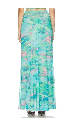 AFRM Maxi Skirt With Knot Detail - Teal