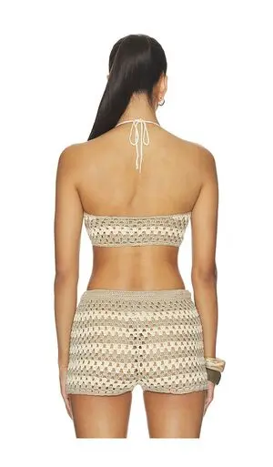 AFRM Gaten Halterneck Crochet Top