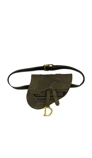 FWRD RENEW Dior Embroidered Camouflage Saddle Belt Bag