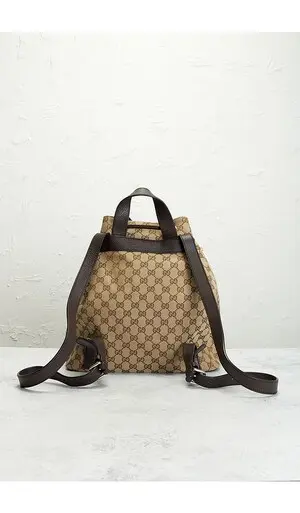 FWRD RENEW Gucci Gg Canvas Drawstring Backpack