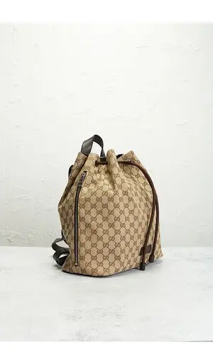 FWRD RENEW Gucci Gg Canvas Drawstring Backpack