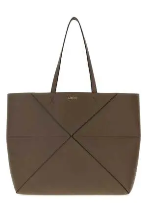 Loewe Leather Large Shopping Bag - Brown