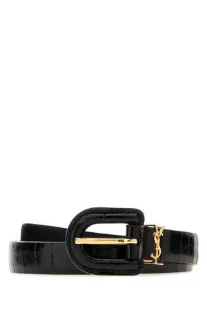 Saint Laurent Leather Belt - Black