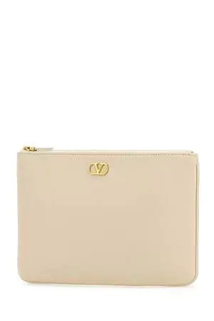 Valentino Garavani Ivory Leather Pouch