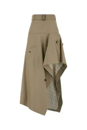 Burberry Gabardine Skirt - Brown