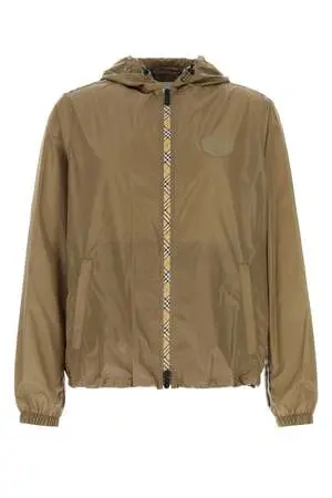 Burberry Burberry Nylon Newport Windbreaker With Checked Detailing Brown