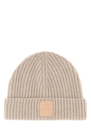 Loewe Ribbed Cashmere Beanie - Brown