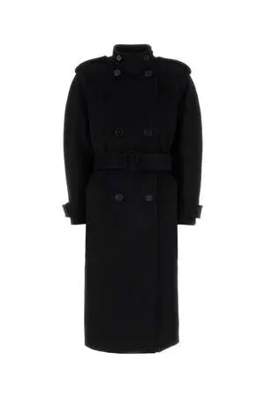 Chloé Virgin Wool Trench Coat - Black
