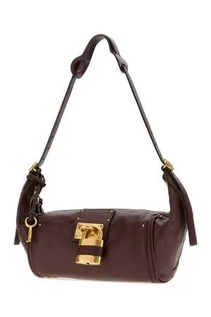 Chloé Leather Paddington Shoulder Bag - Red