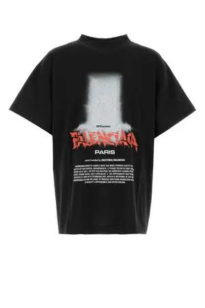 Balenciaga Cotton Oversize T-shirt - Black